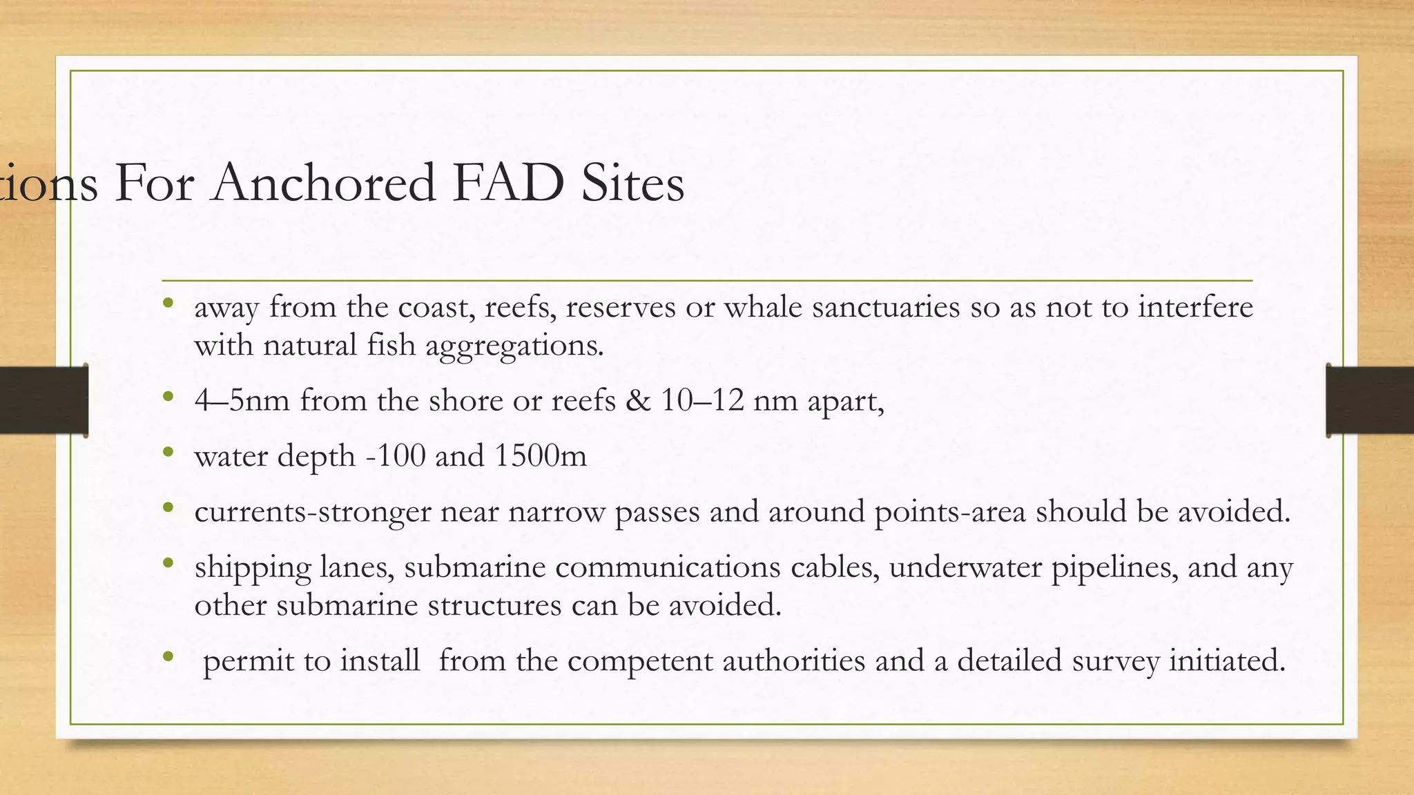 Fish aggrigrating devices(fad) | PPTX