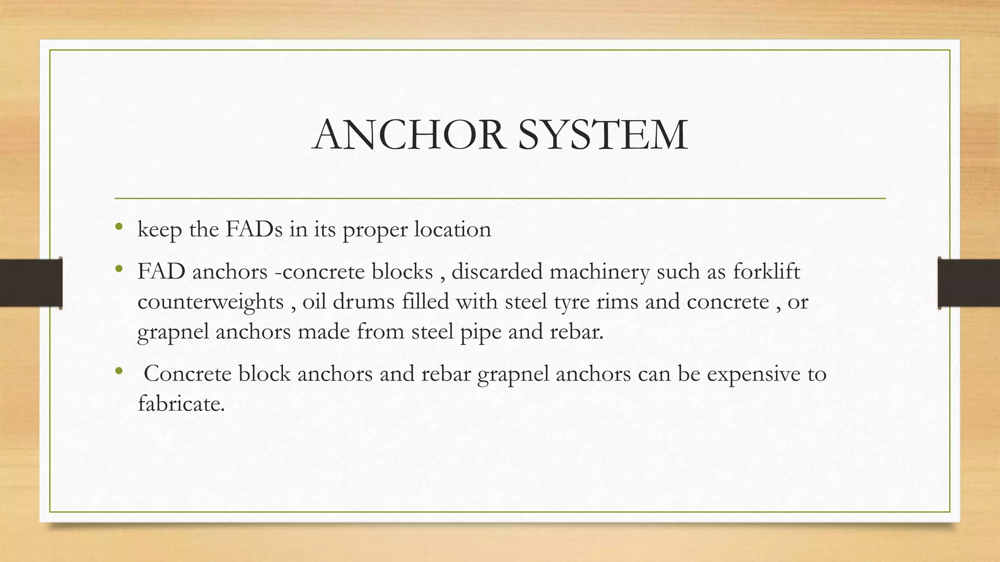Fish aggrigrating devices(fad) | PPTX