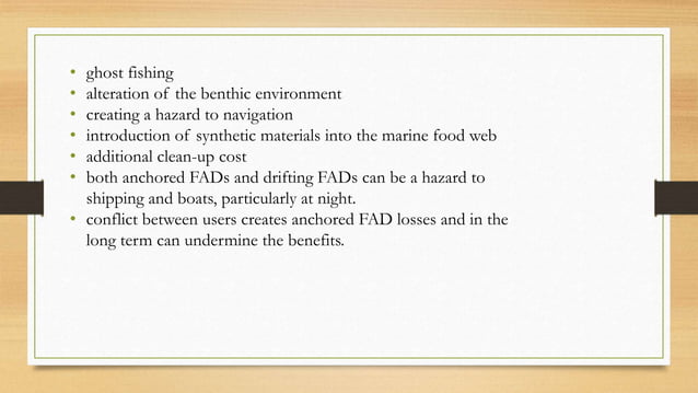 Fish aggrigrating devices(fad) | PPTX