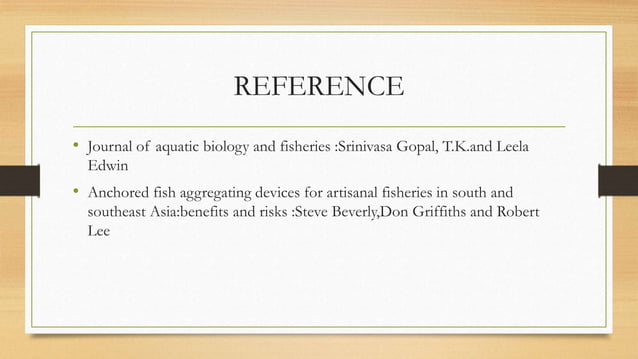 Fish aggrigrating devices(fad) | PPTX