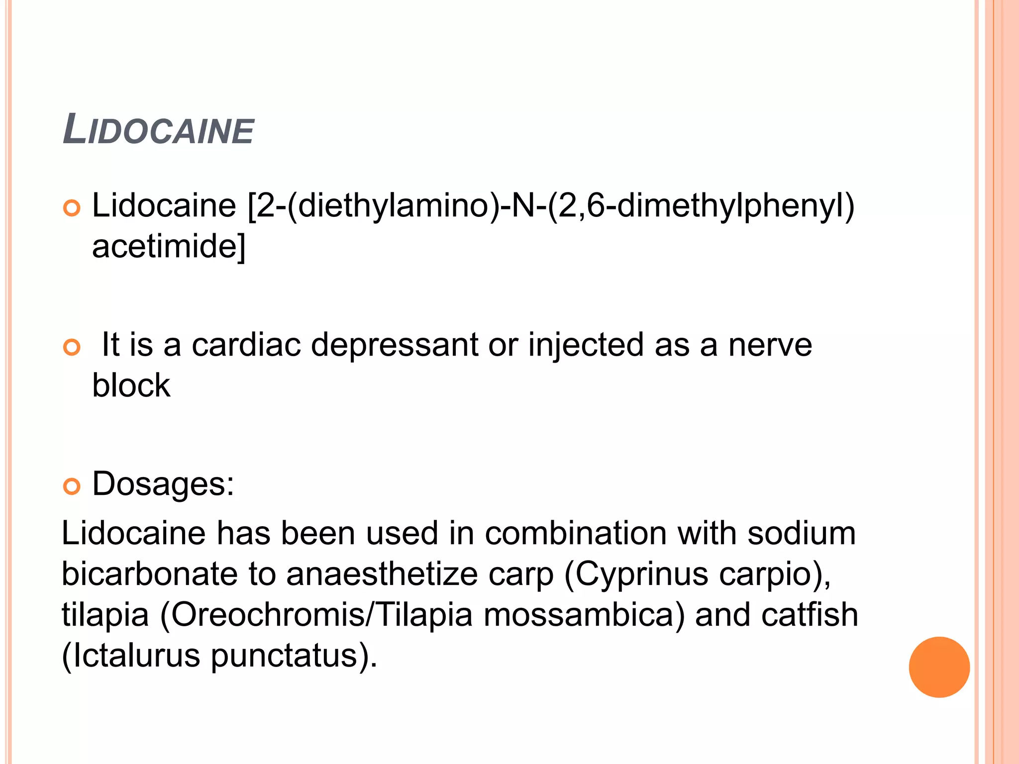 Fish anaesthetics . | PPTX