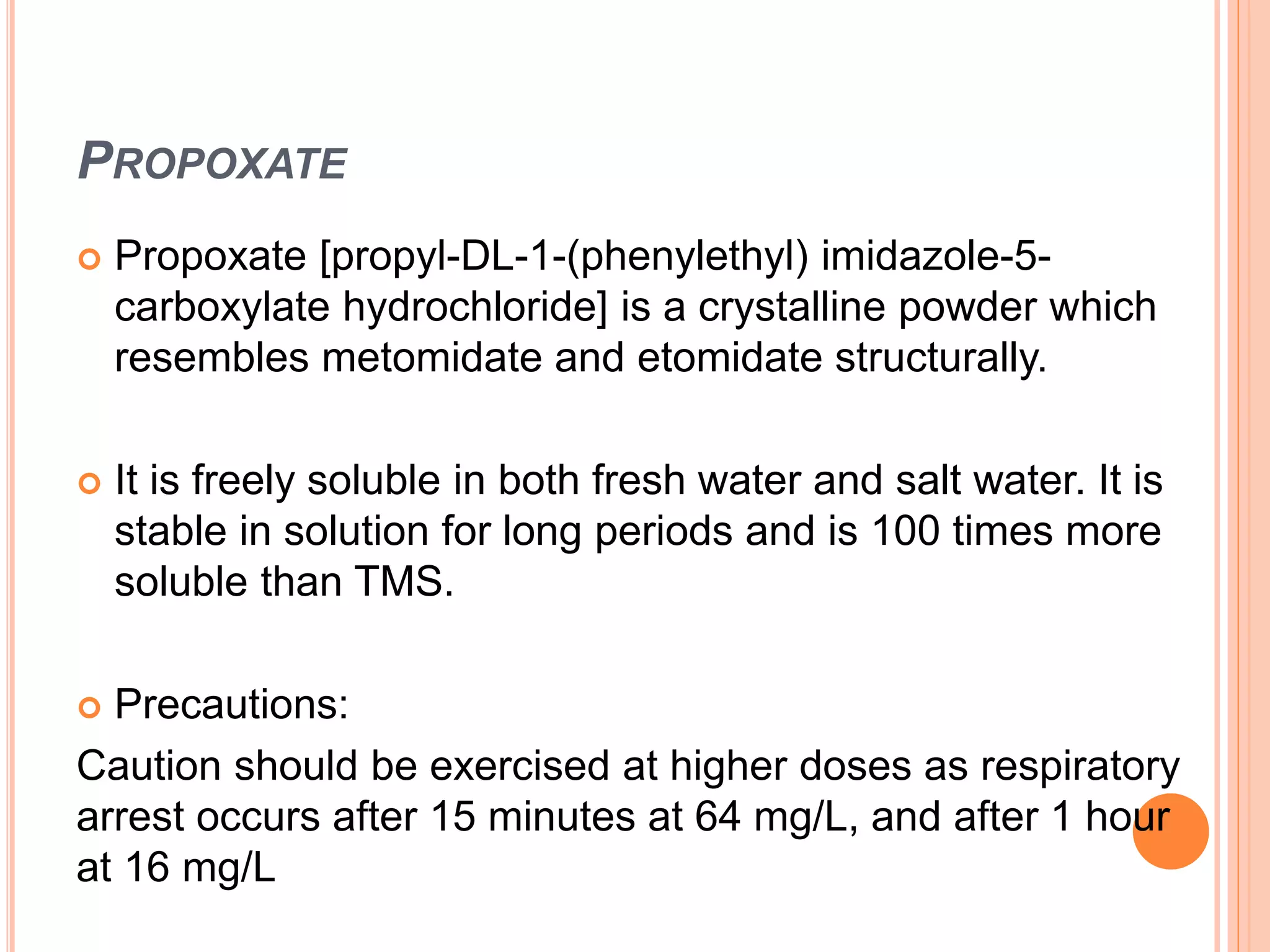 Fish anaesthetics . | PPTX