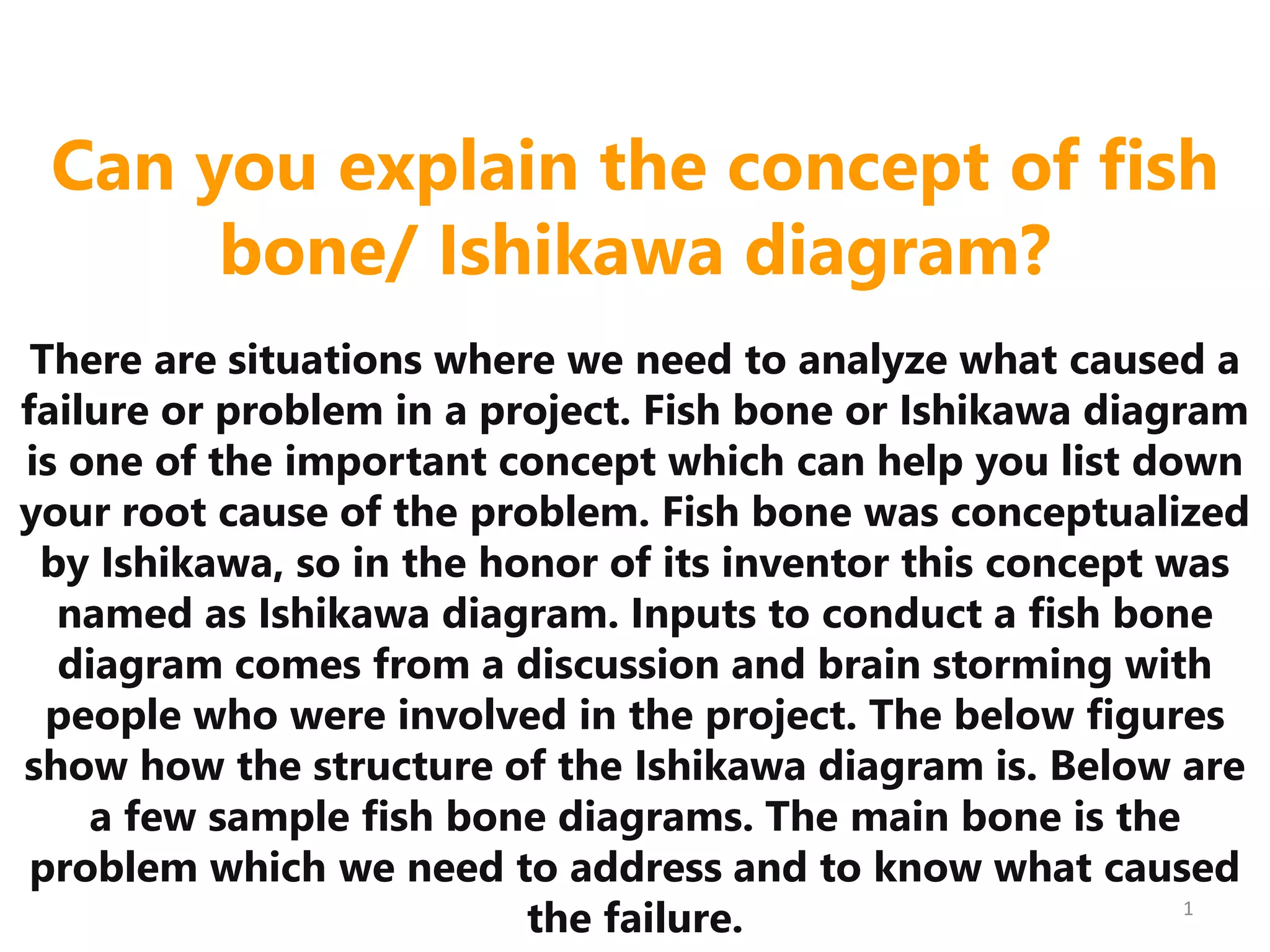 Fish bone examples ppt | PPTX