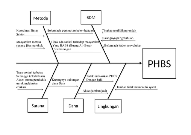 Fish Bone Promosi Kesehatan tentang prioritas masalah dan penyebab ...