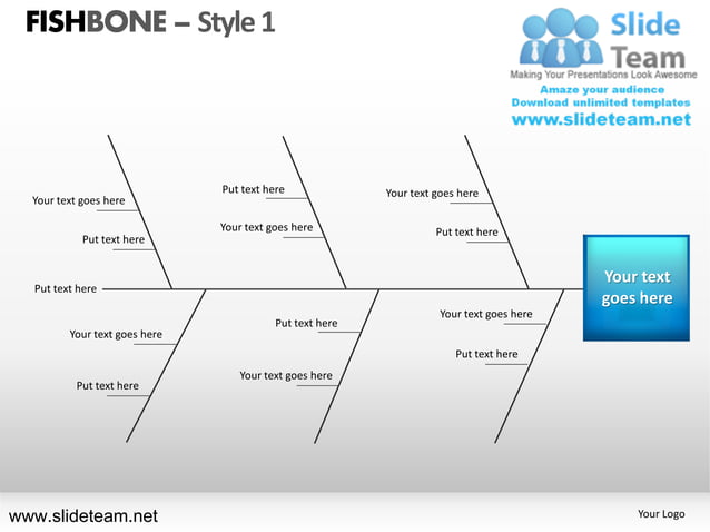 Fishbone style design 1 powerpoint ppt slides. | PPT