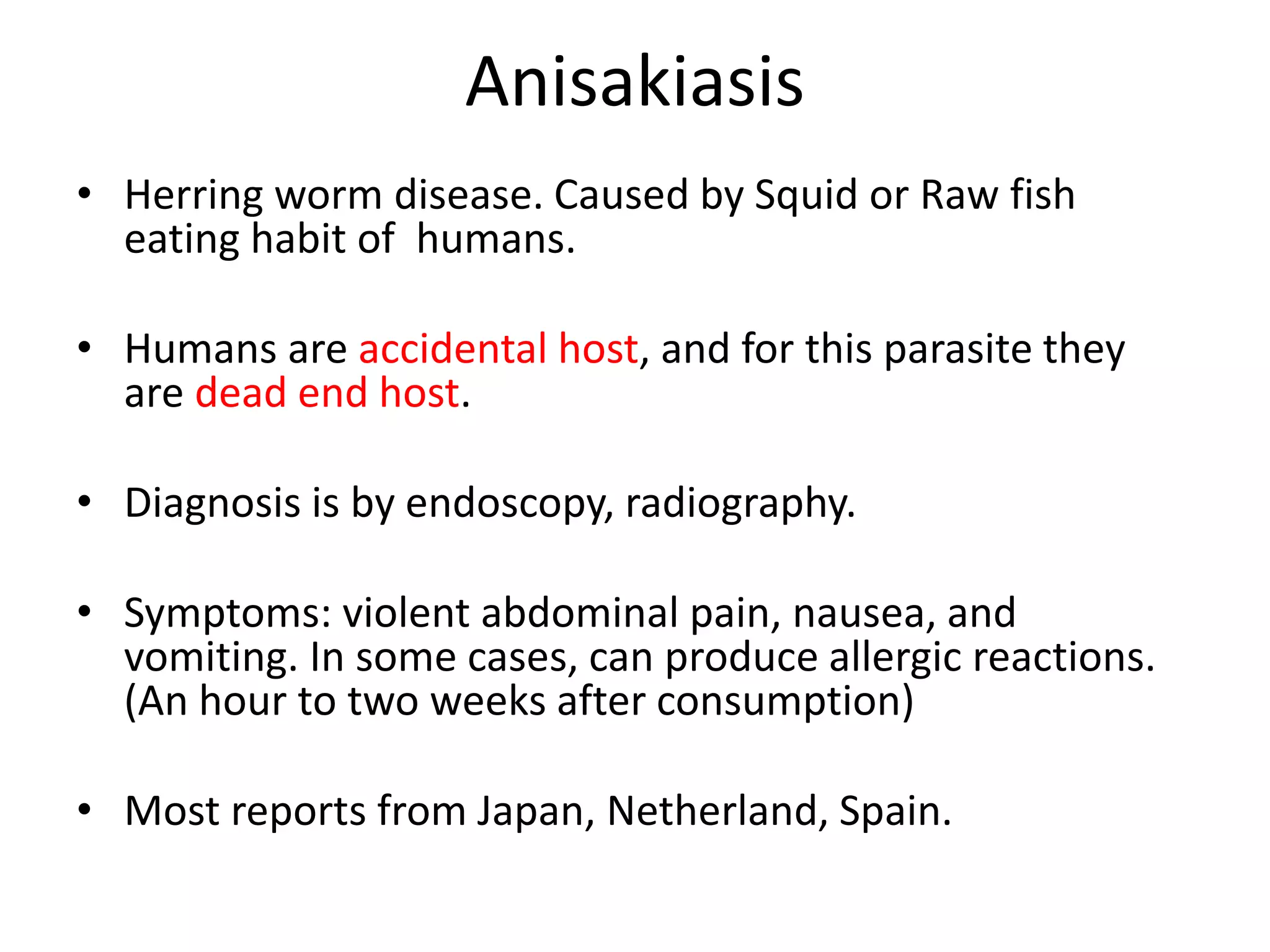 Fish borne parasitic zoonoses | PPTX