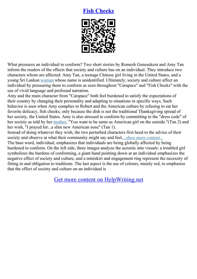 Fish Cheeks Essay | PDF