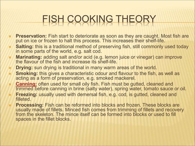 Fish cookery | PPT
