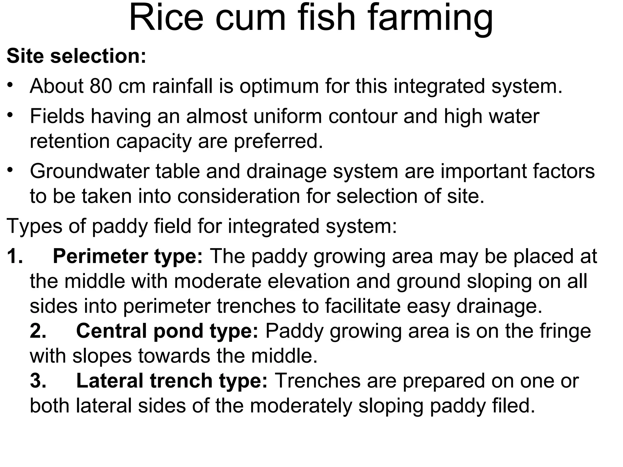 Fish culture system | PPT