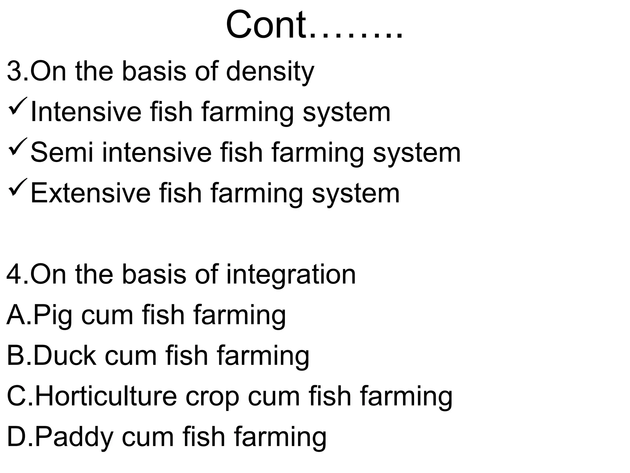 Fish culture system | PPT