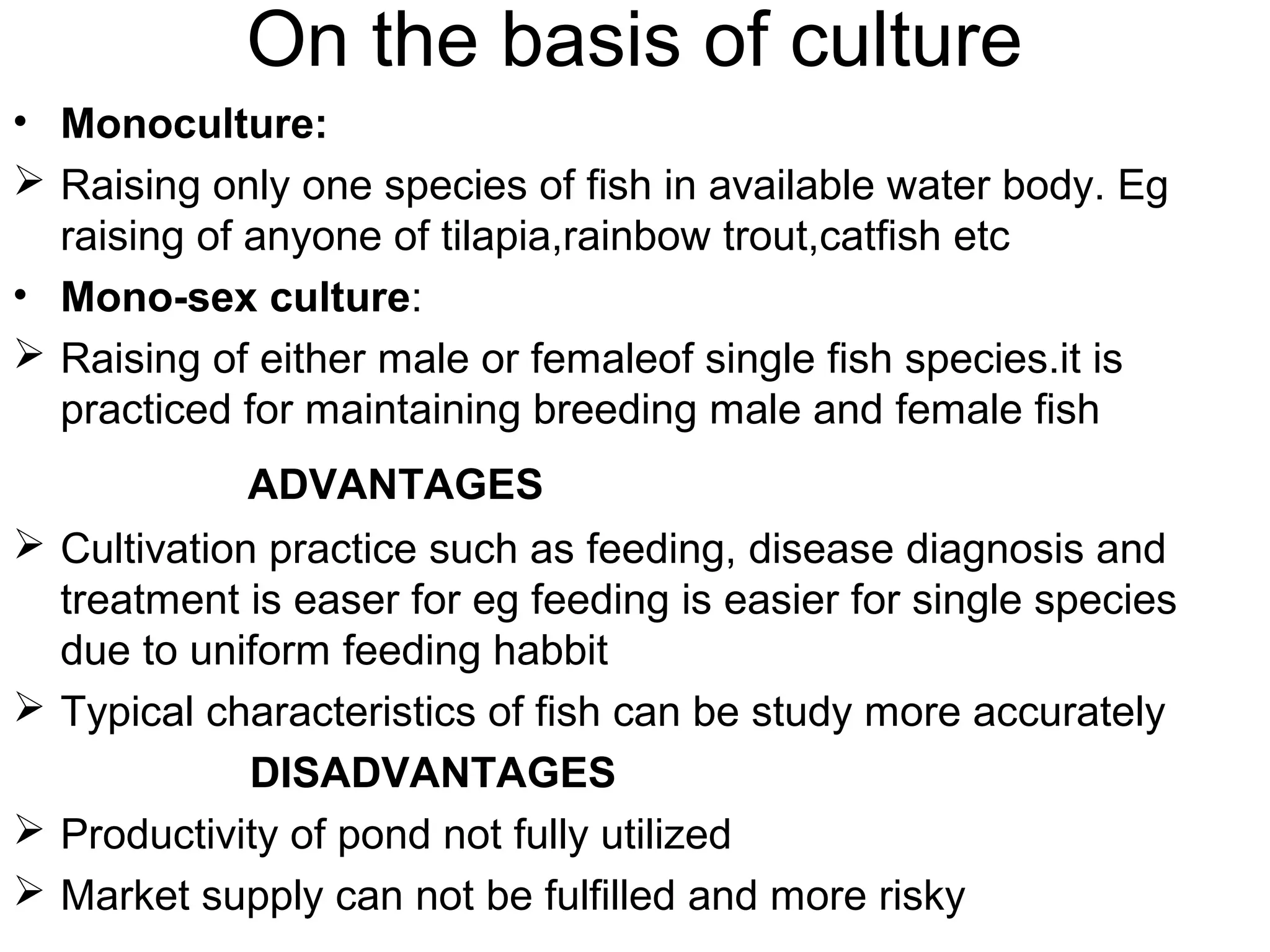 Fish culture system | PPT