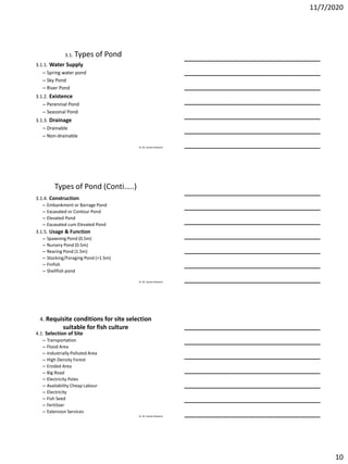 Fish culture zool4140 (dr. samee) handout | PDF