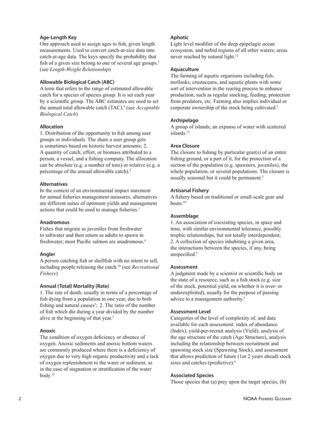 Fish Dictionary (Glossary) A TO Z | PDF