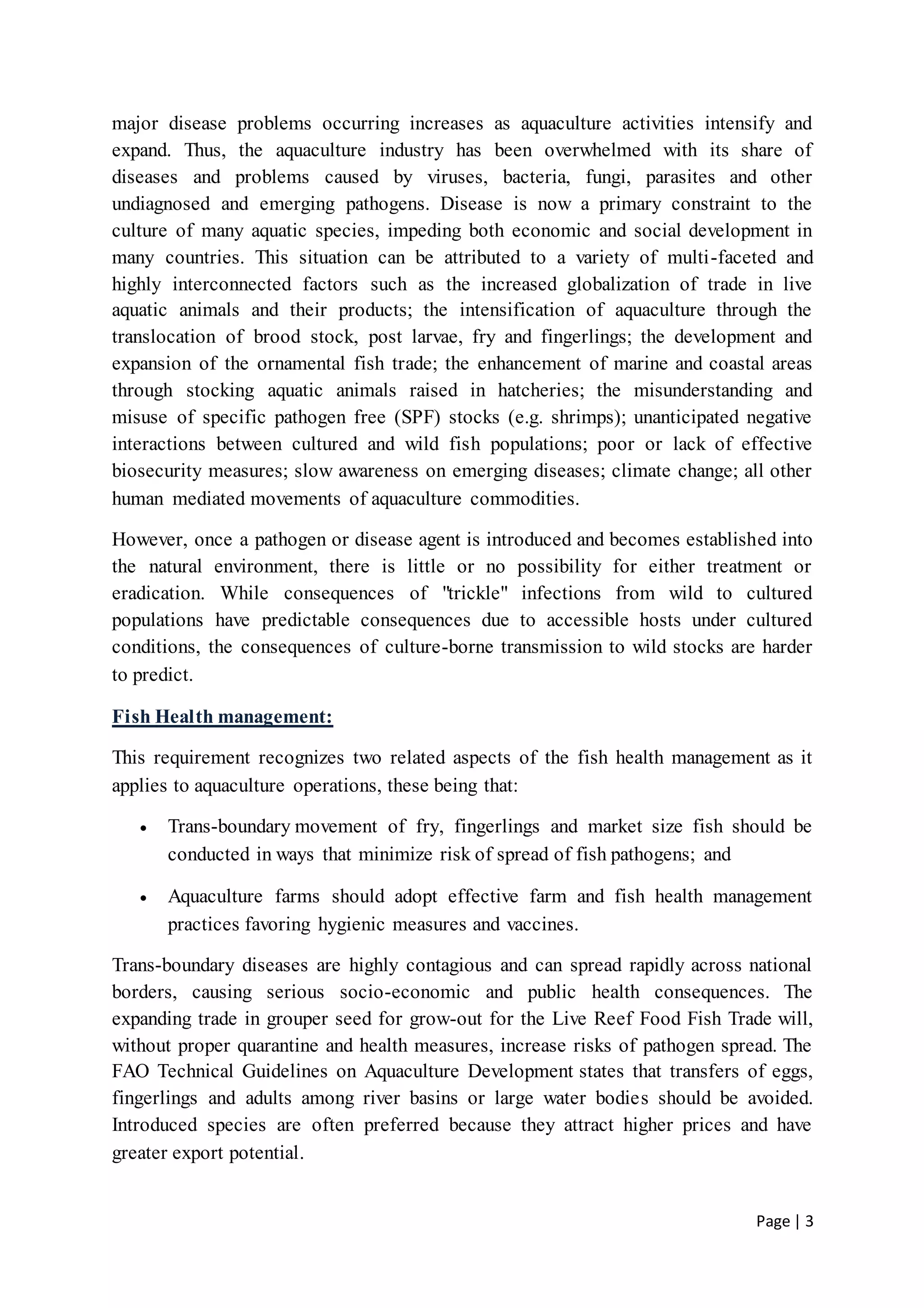 Fish disease and health management | DOCX