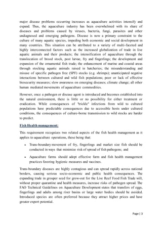 Fish disease and health management | DOCX