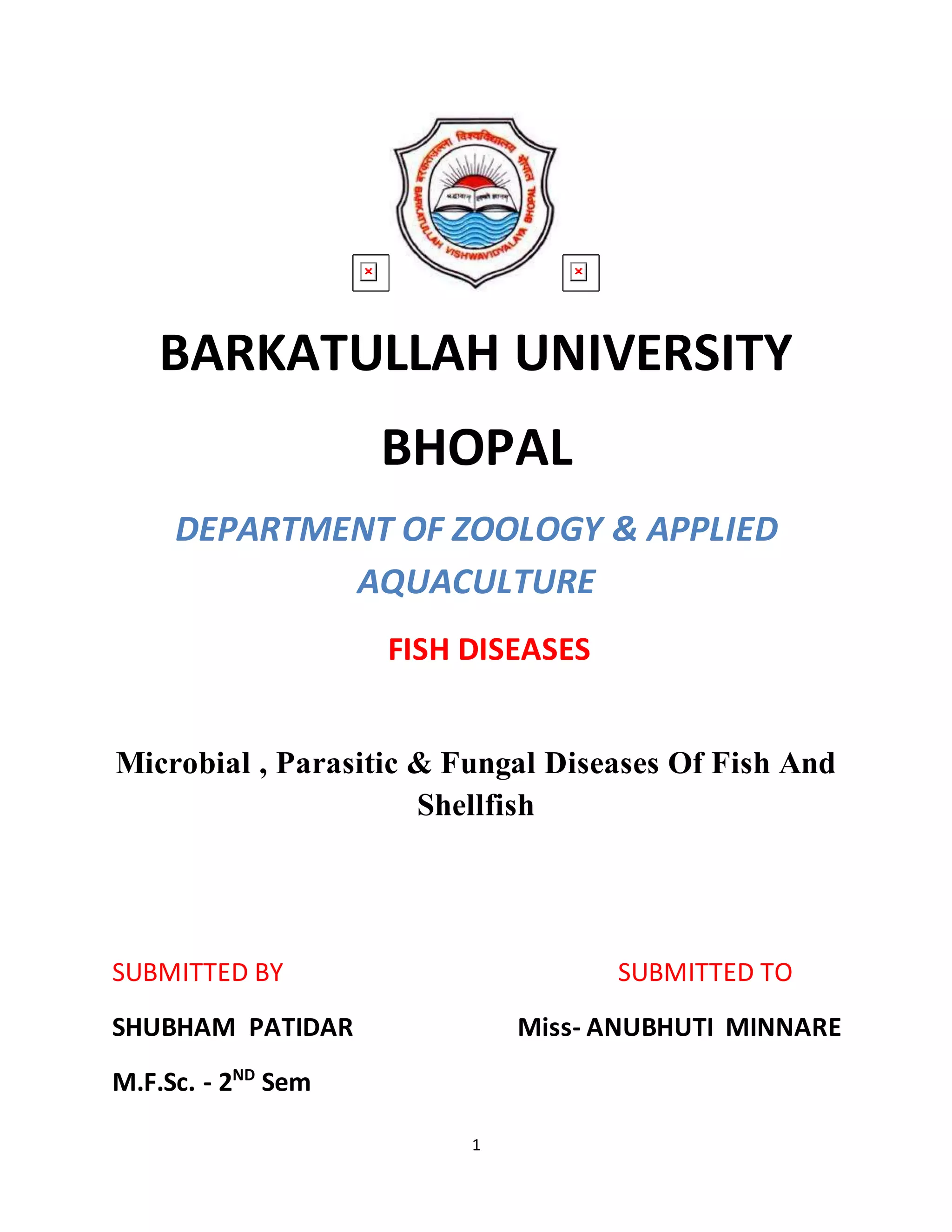 Fish disease ( Fungal ,Bacterial , Viral ) | DOCX