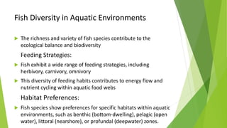 Fish Ecology department of zoology in 8th | PPT