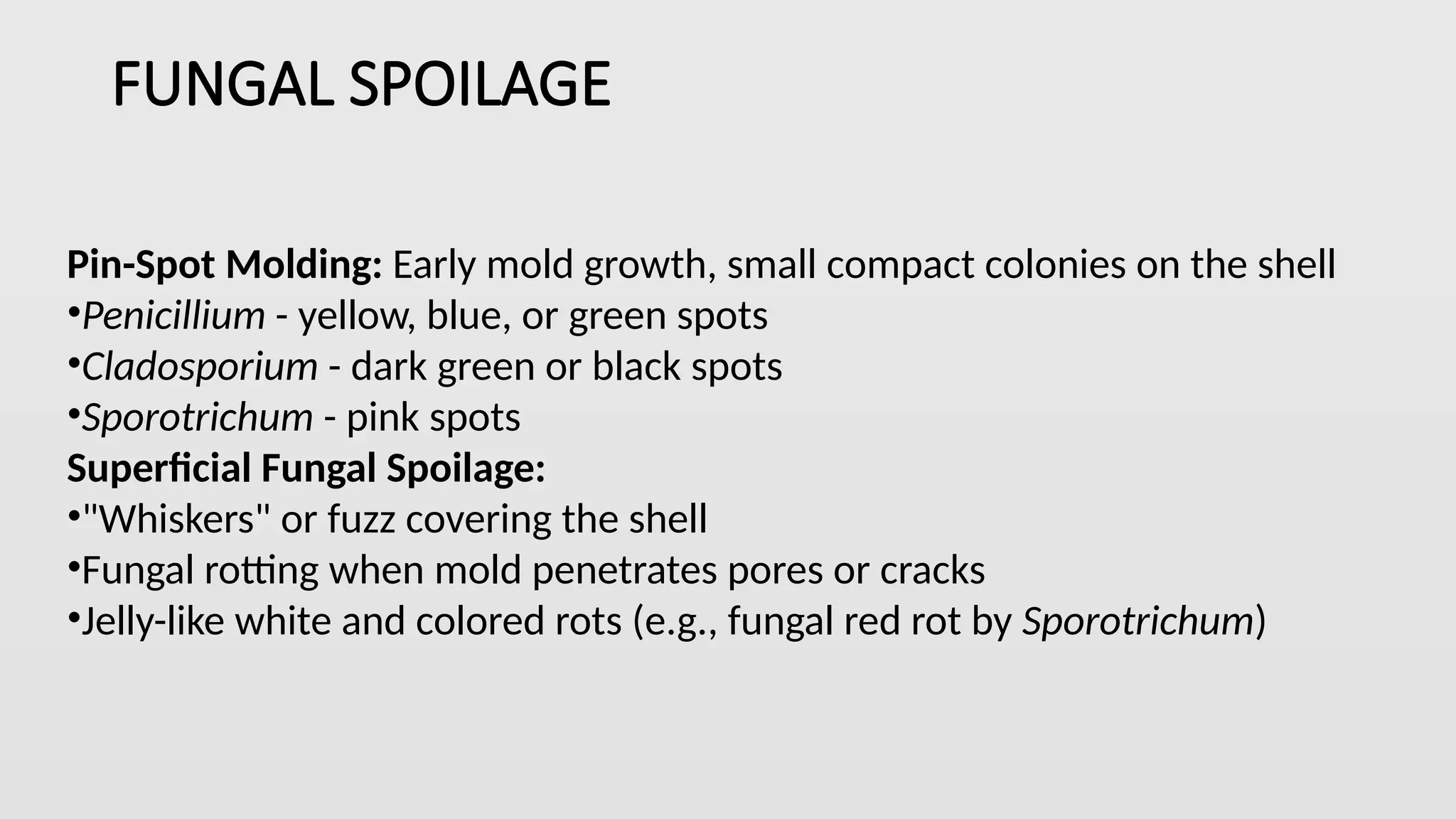 Spoilage and contamination of EGG, POULTRY & FISH | PPTX