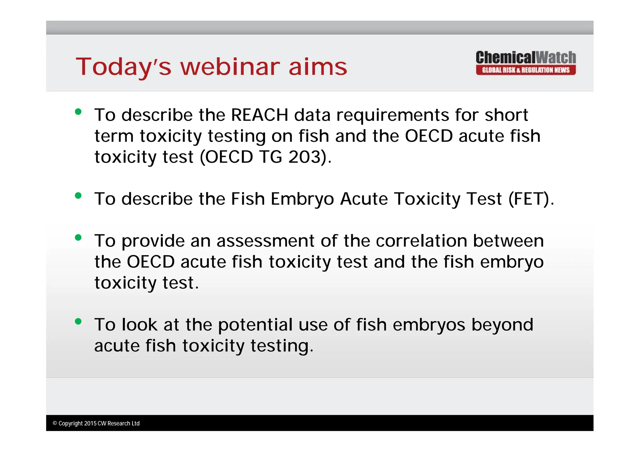 Fish Embryo Webinar on toxicity and teratogenicity | PDF