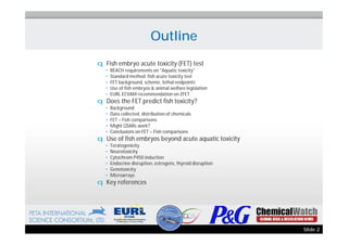 Fish Embryo Webinar on toxicity and teratogenicity | PDF