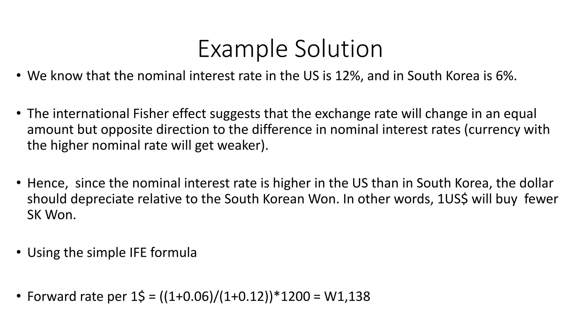Fisher effect Simple Example | PDF