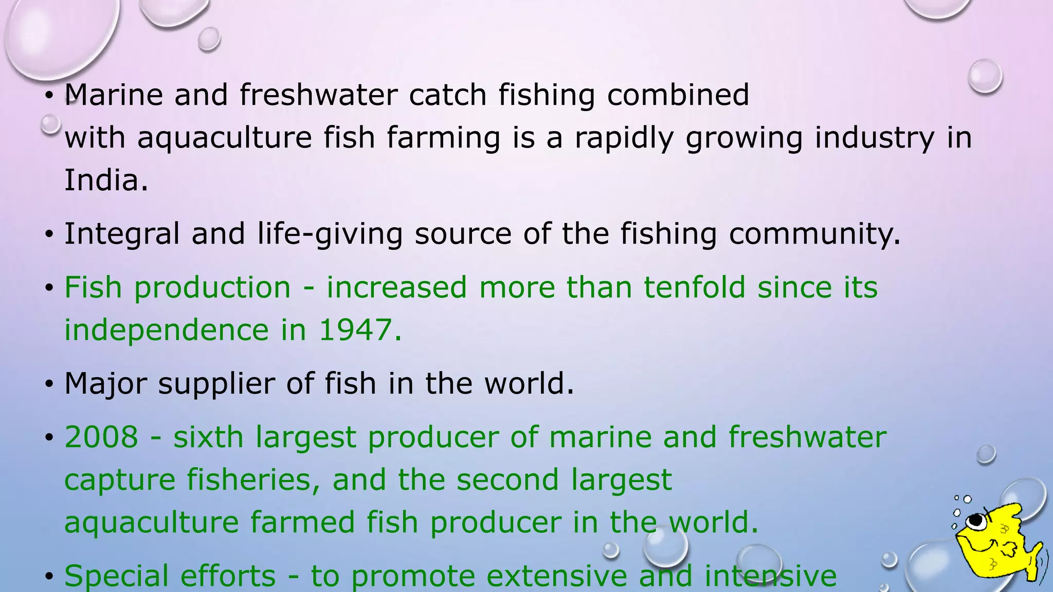 Fisheries and other alternative livelihood options in the rural areas ...