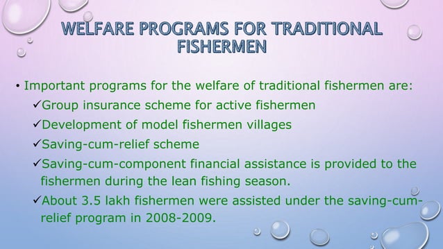 Fisheries and other alternative livelihood options in the rural areas ...