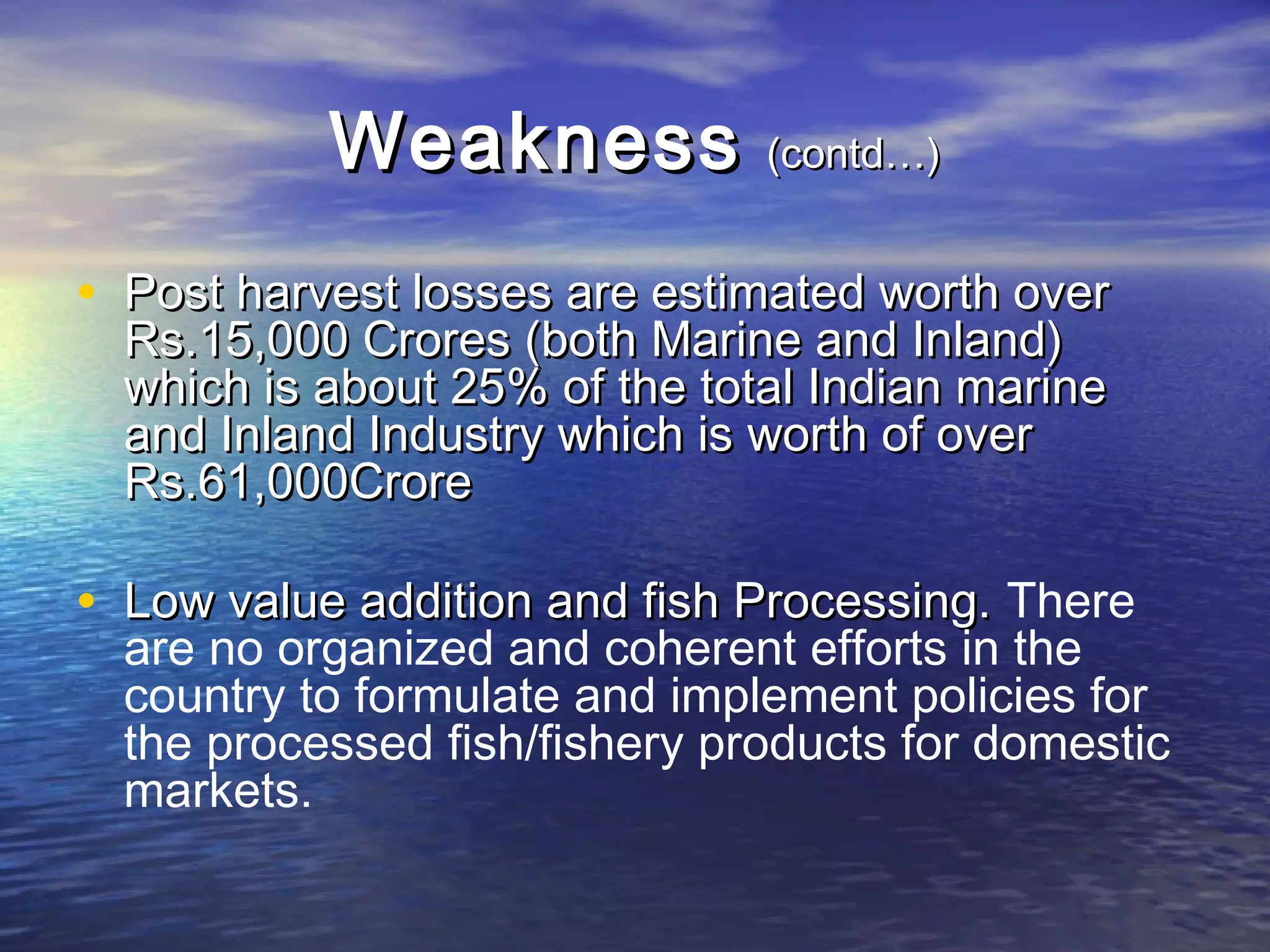 Fisheries swot analysis | PPT