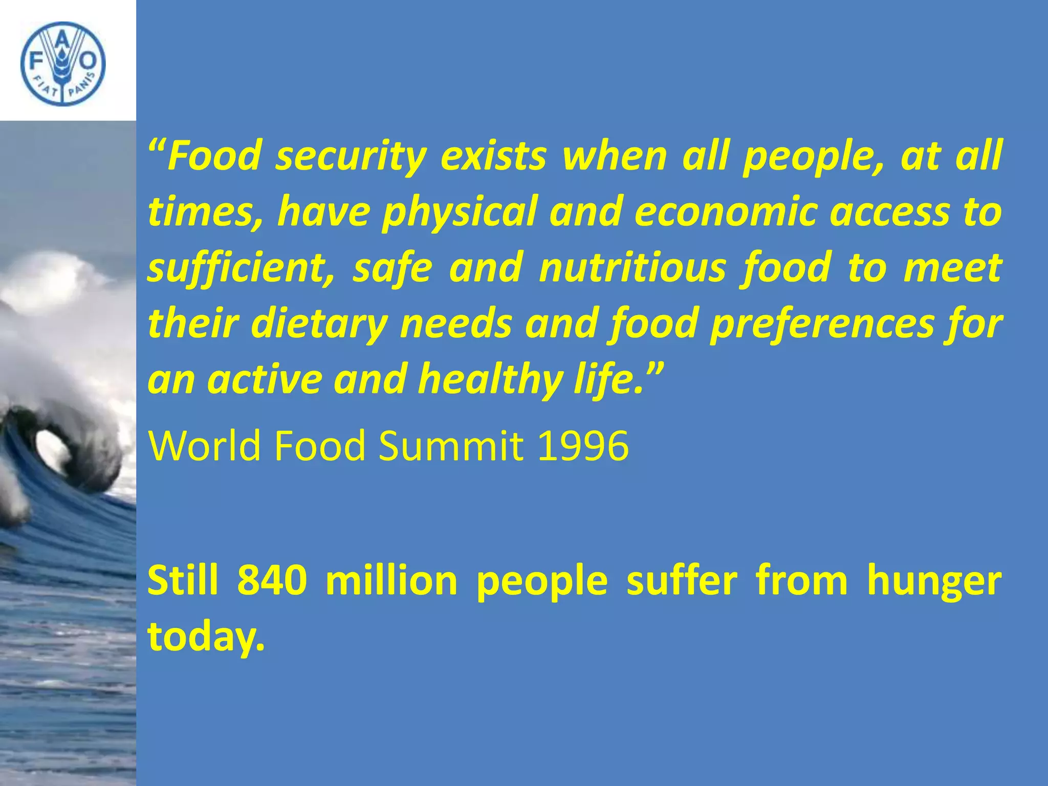 Fisheries, food security and our commitments on oceans and seas | PPT