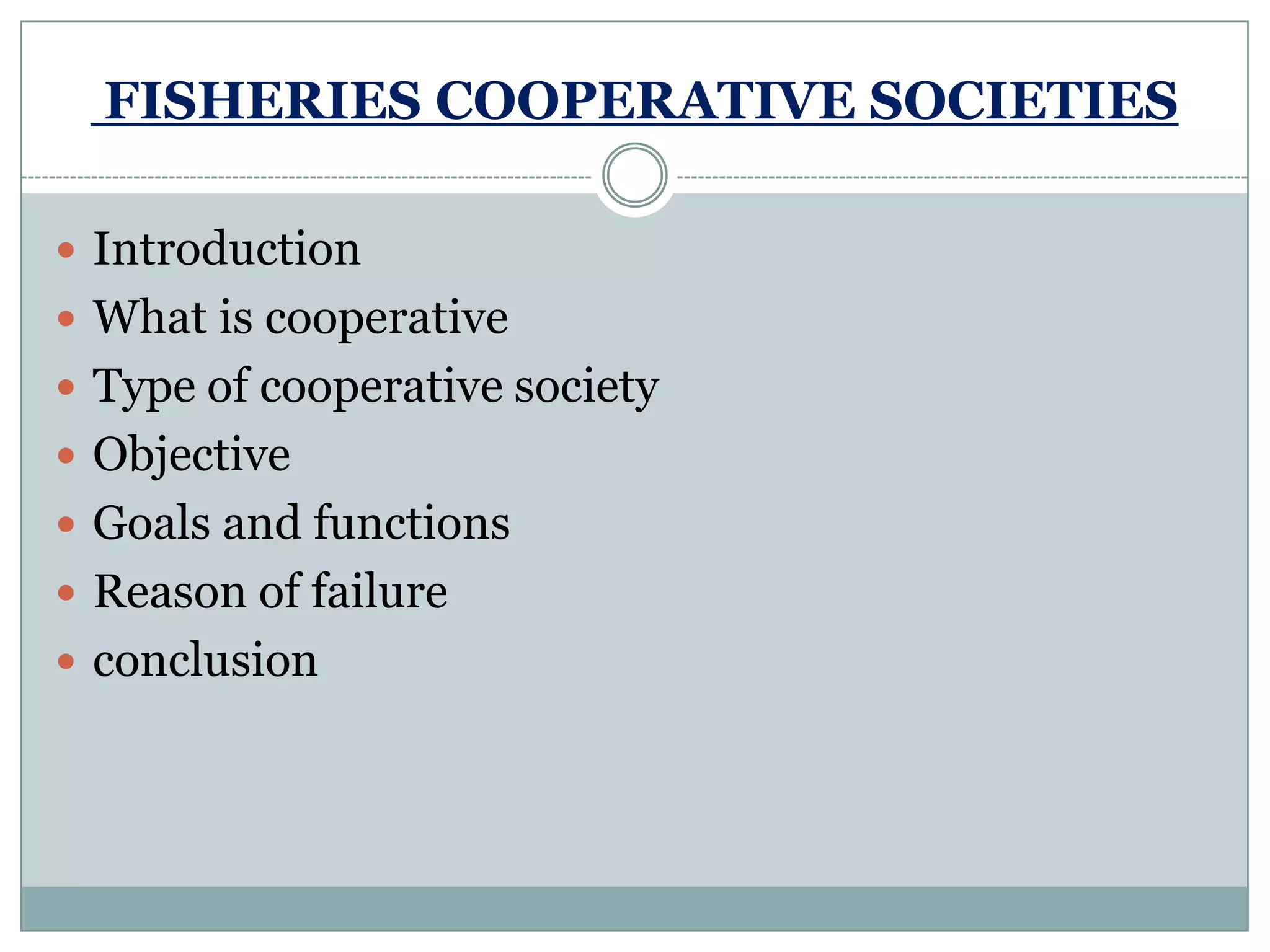 Fisheries cooperative societies | PPTX