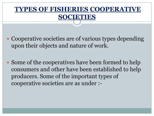 Fisheries cooperative societies | PPTX | Fishing Sports | Sports