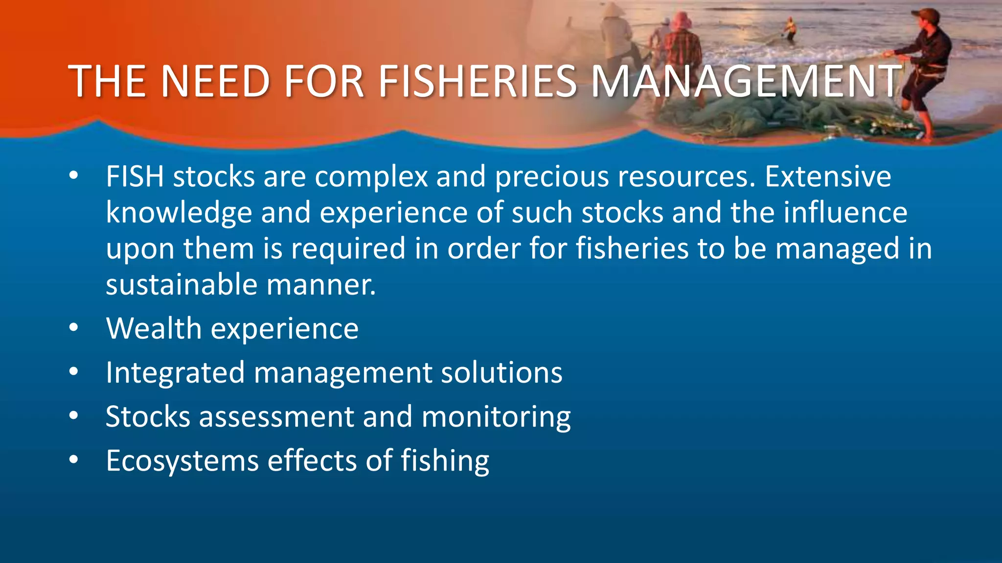 Fisheries management (Intermediate Marine Science) | PPTX