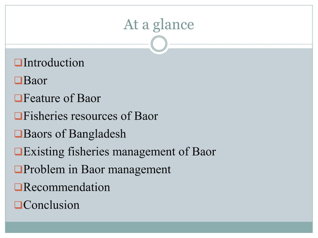 Fisheries management of baor | PPT