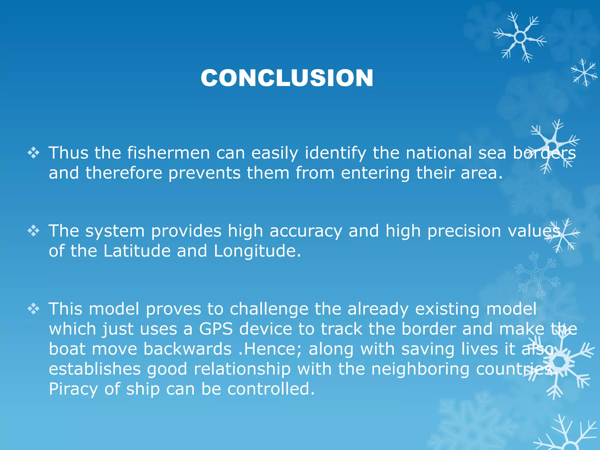 Fishermen nautical border alert system ppt25 | PPTX