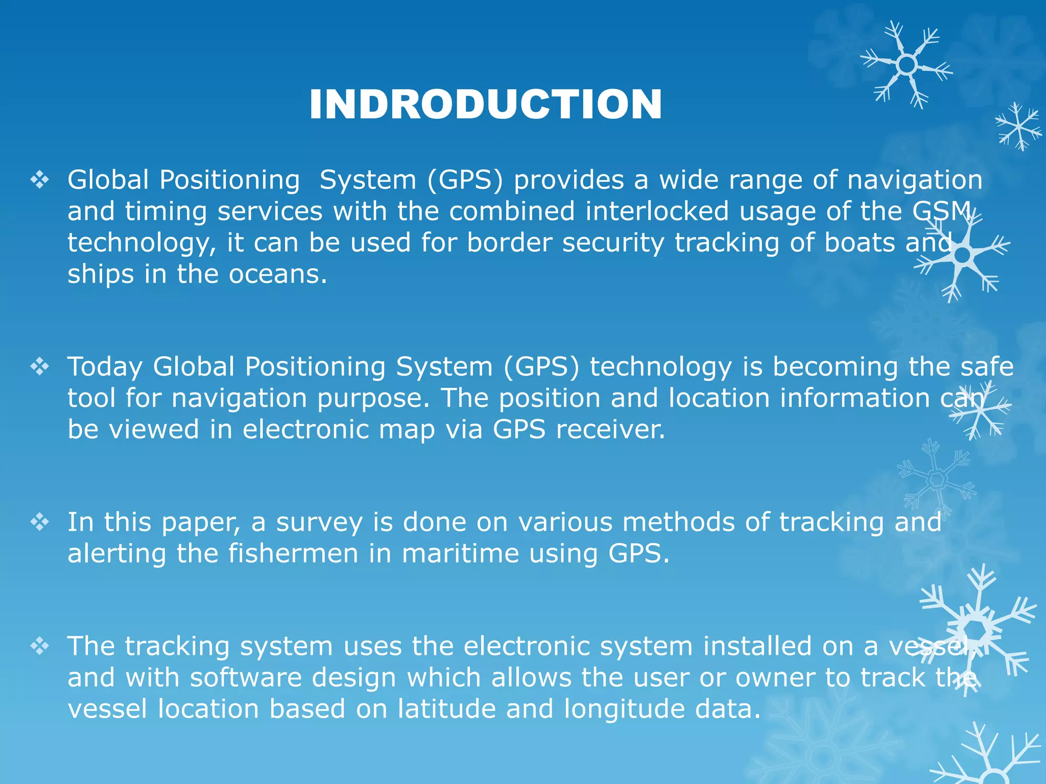 Fishermen nautical border alert system ppt25 | PPTX