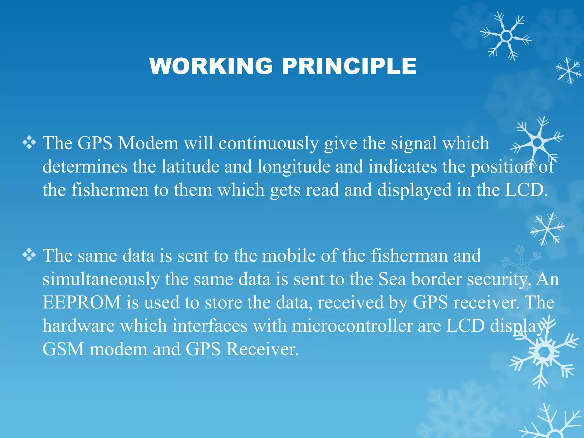 Fishermen nautical border alert system ppt25 | PPTX