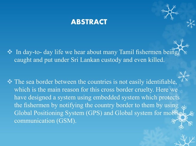 Fishermen nautical border alert system ppt25 | PPTX | Geography | Science