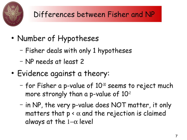 Fisher, neyman pearson and beyond | PPT