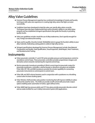 Fisher Rotary Valve Selection Guide | PDF