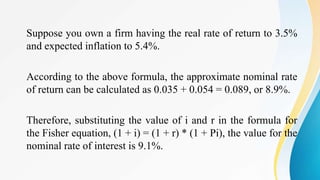 Fisher's equation all about it. | PPTX