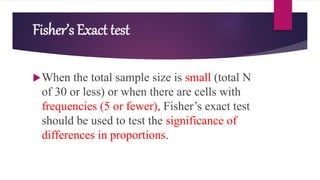 Fishers test | PPTX | Chemistry | Science