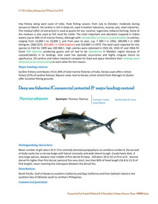 Marine Commercial Fin- fish and Shell-finsh Fisheries of India | PDF
