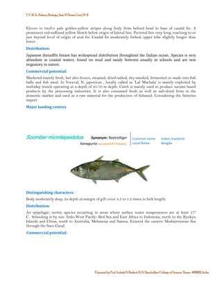 Marine Commercial Fin- fish and Shell-finsh Fisheries of India | PDF