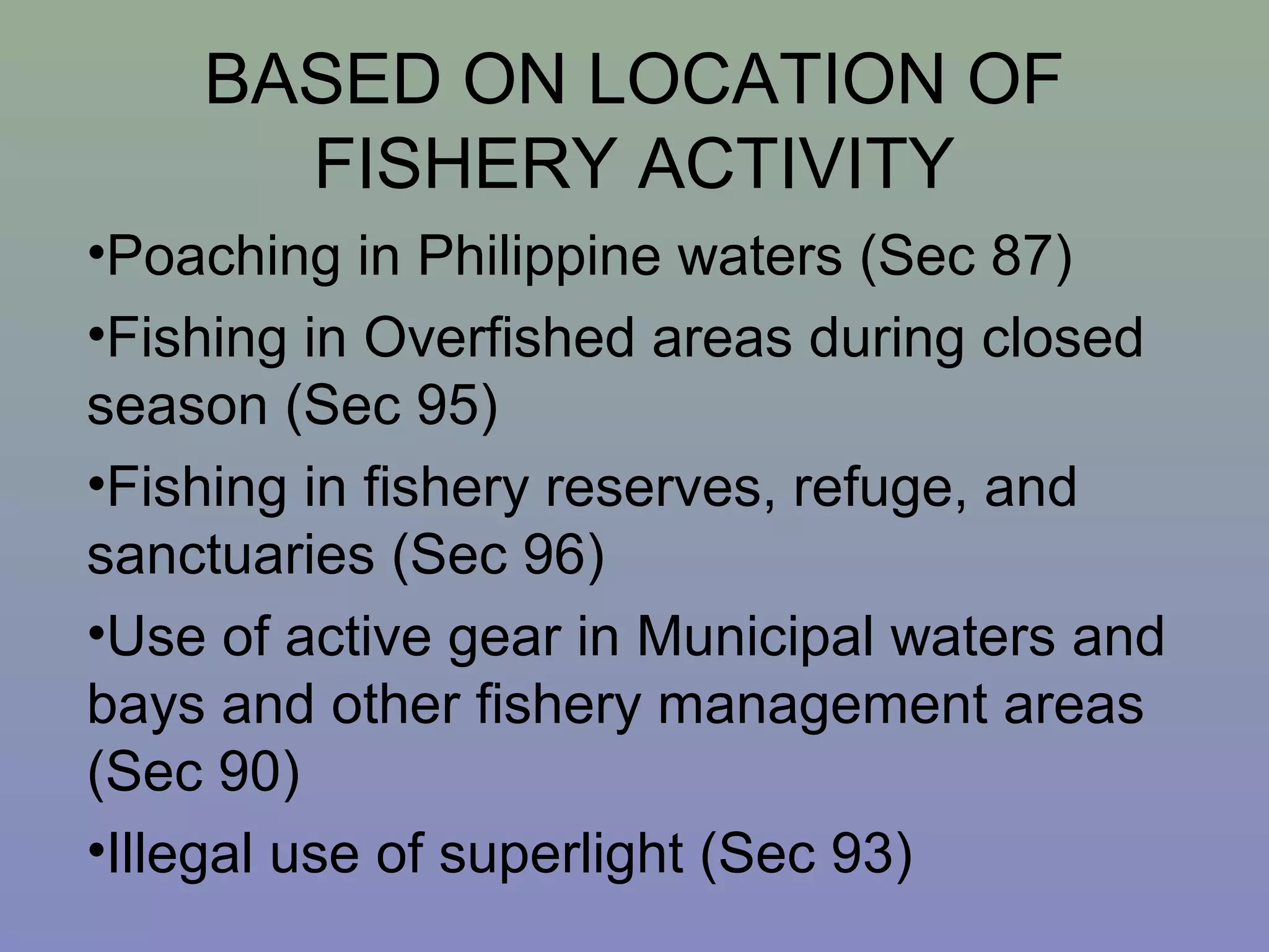 Fishery laws | PPT