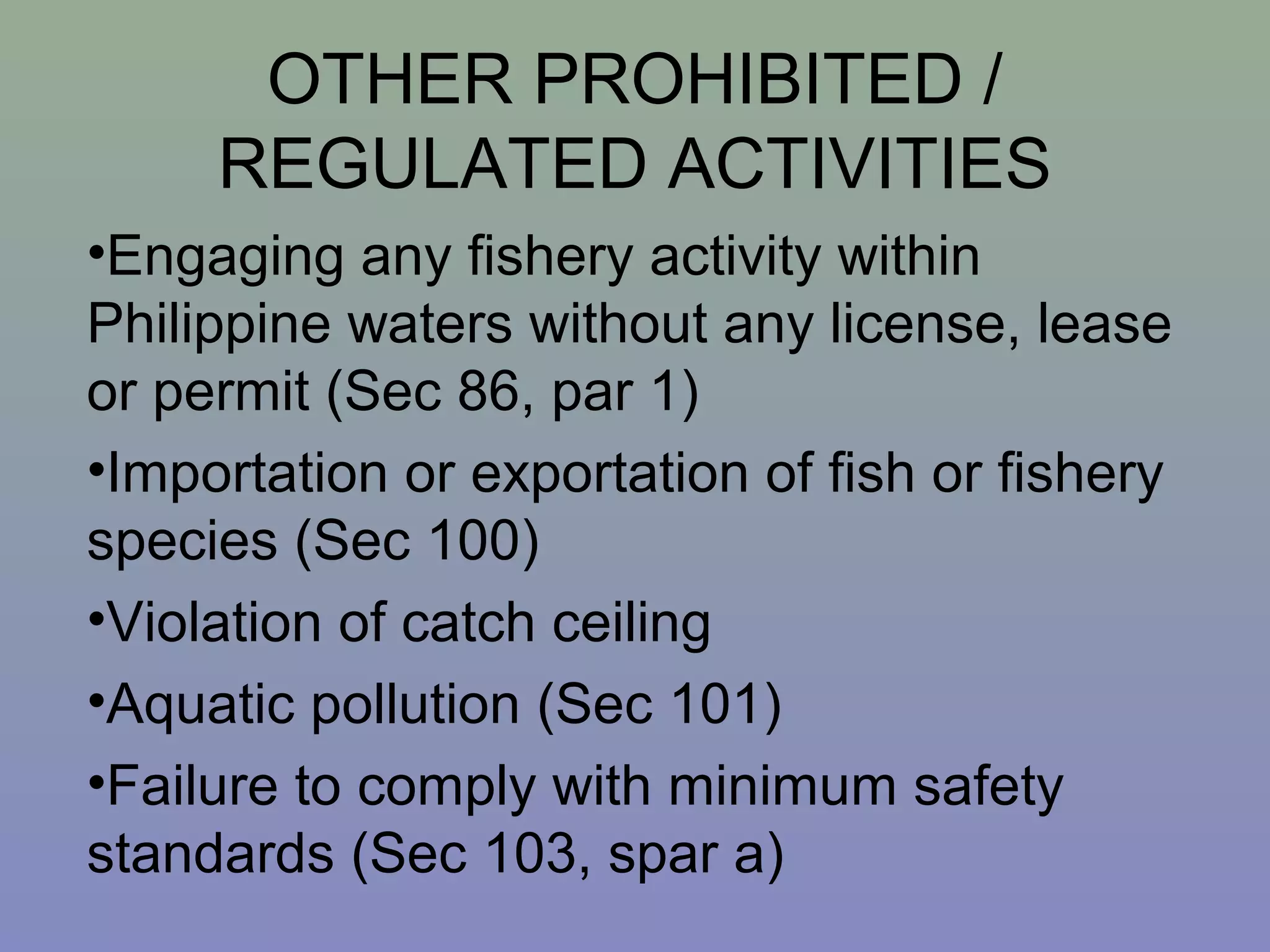 Fishery laws | PPT