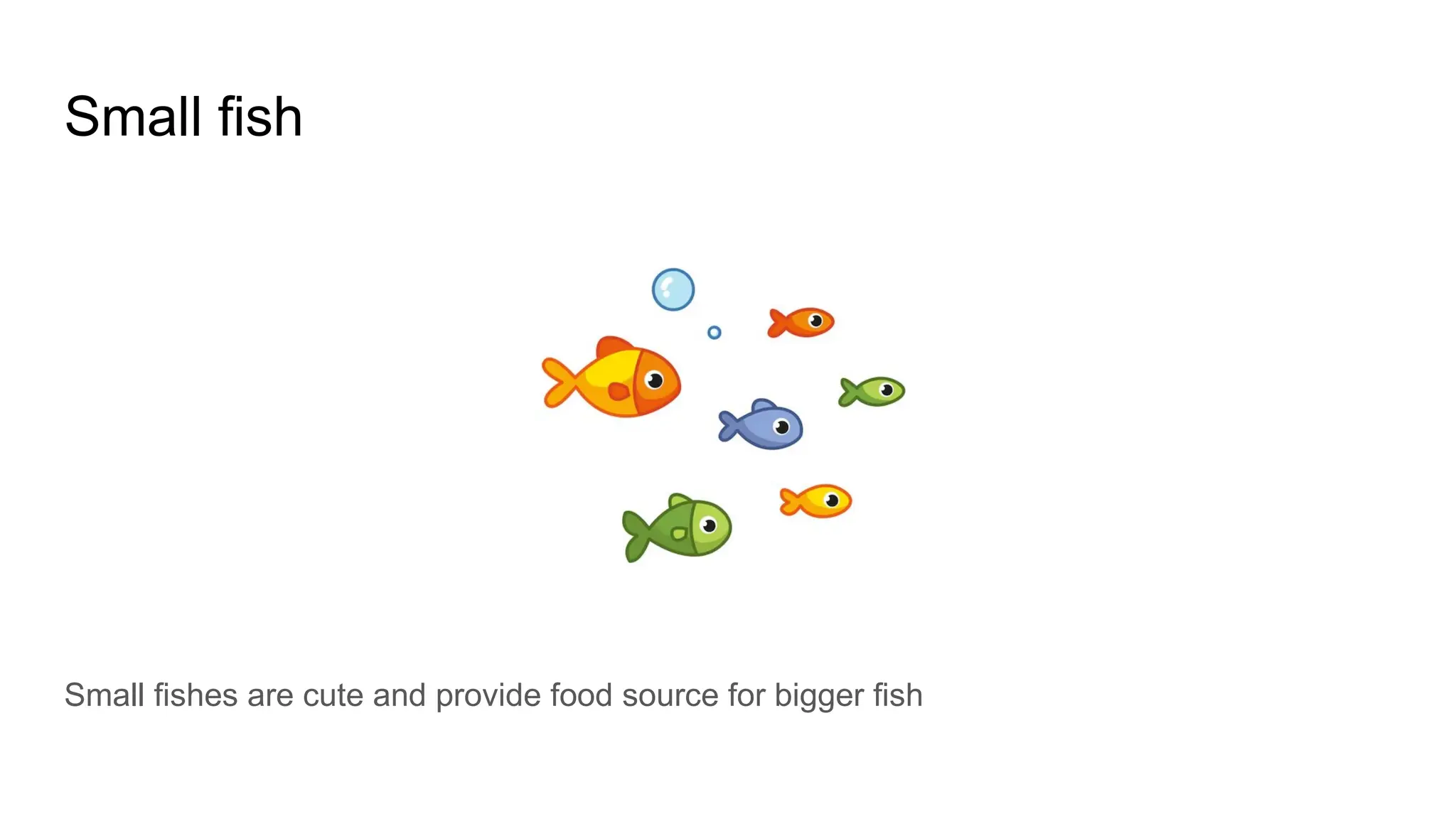 A simple slideshow about fish in the sea! | PPTX