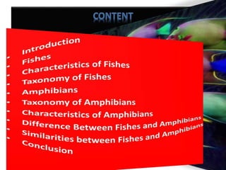 Fishes and amphibians | PPTX