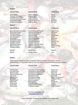 Fishes of seychelles_2011 | PDF