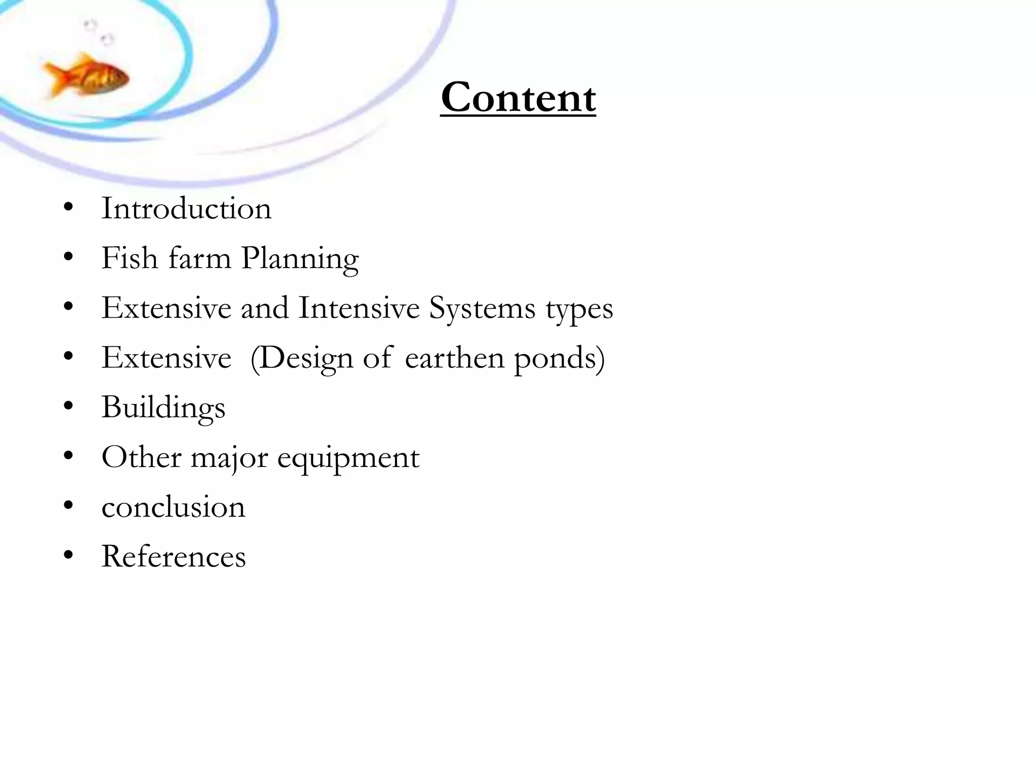 Fish farm design & construction | PPTX