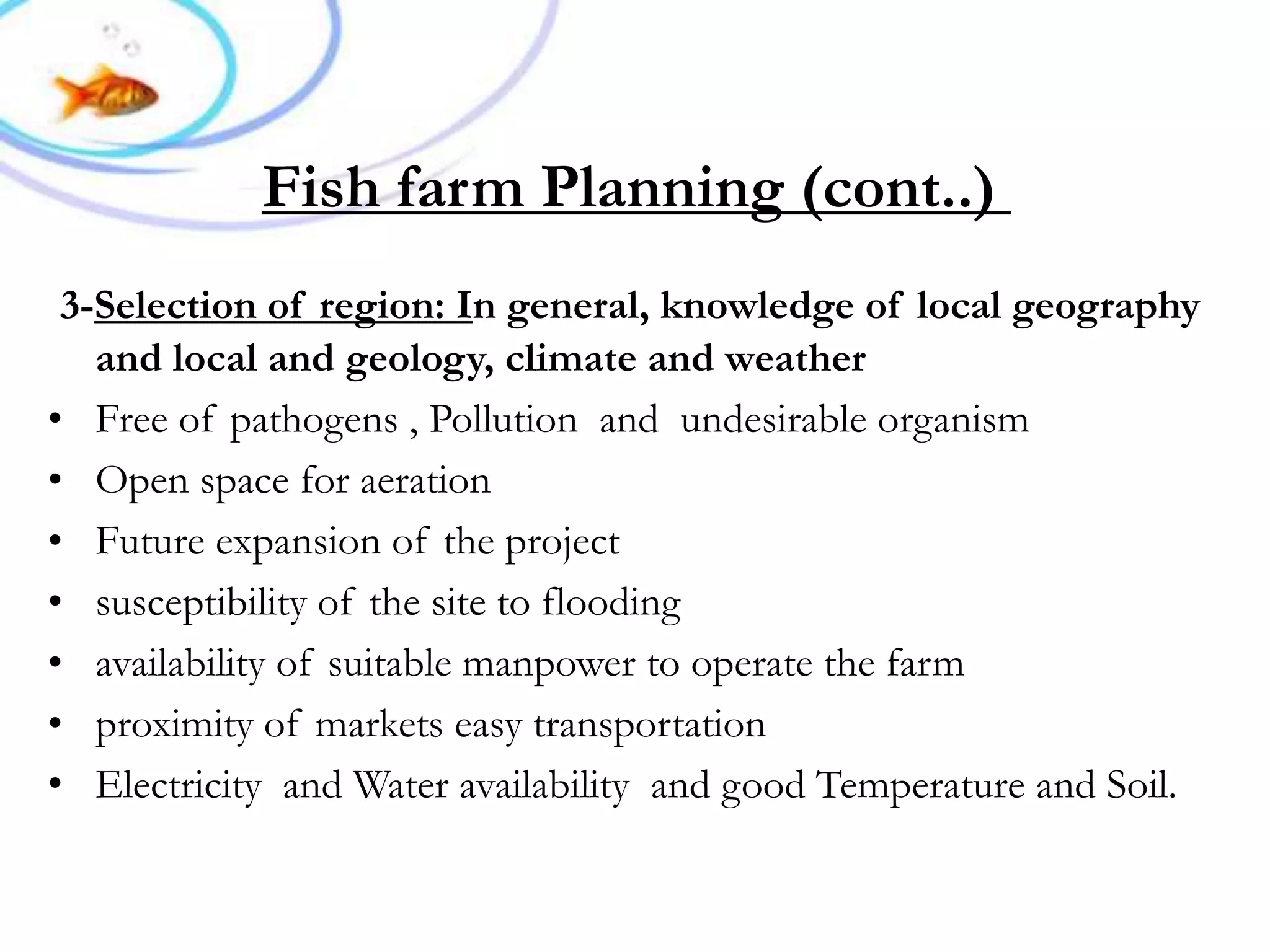 Fish farm design & construction | PPTX